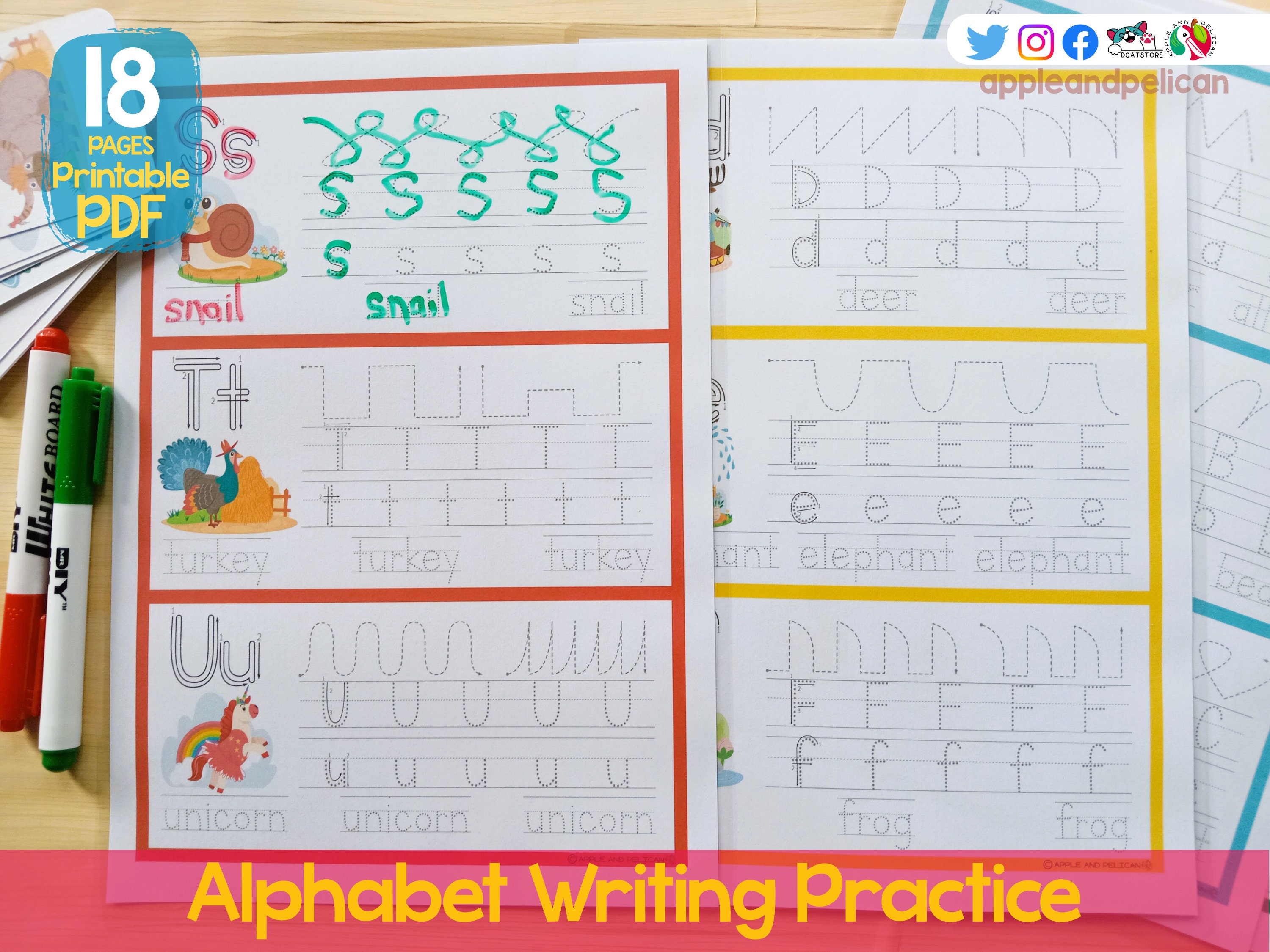 Beginning Sounds Practice Busy Binder, Alphabet Writing Activity ...