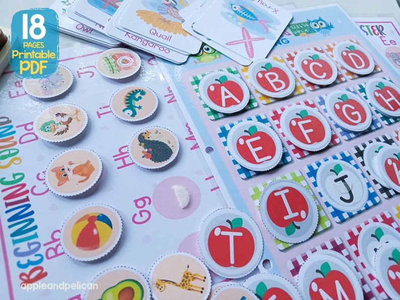 Beginning Sounds Practice Busy Binder, Alphabet Writing Activity ...