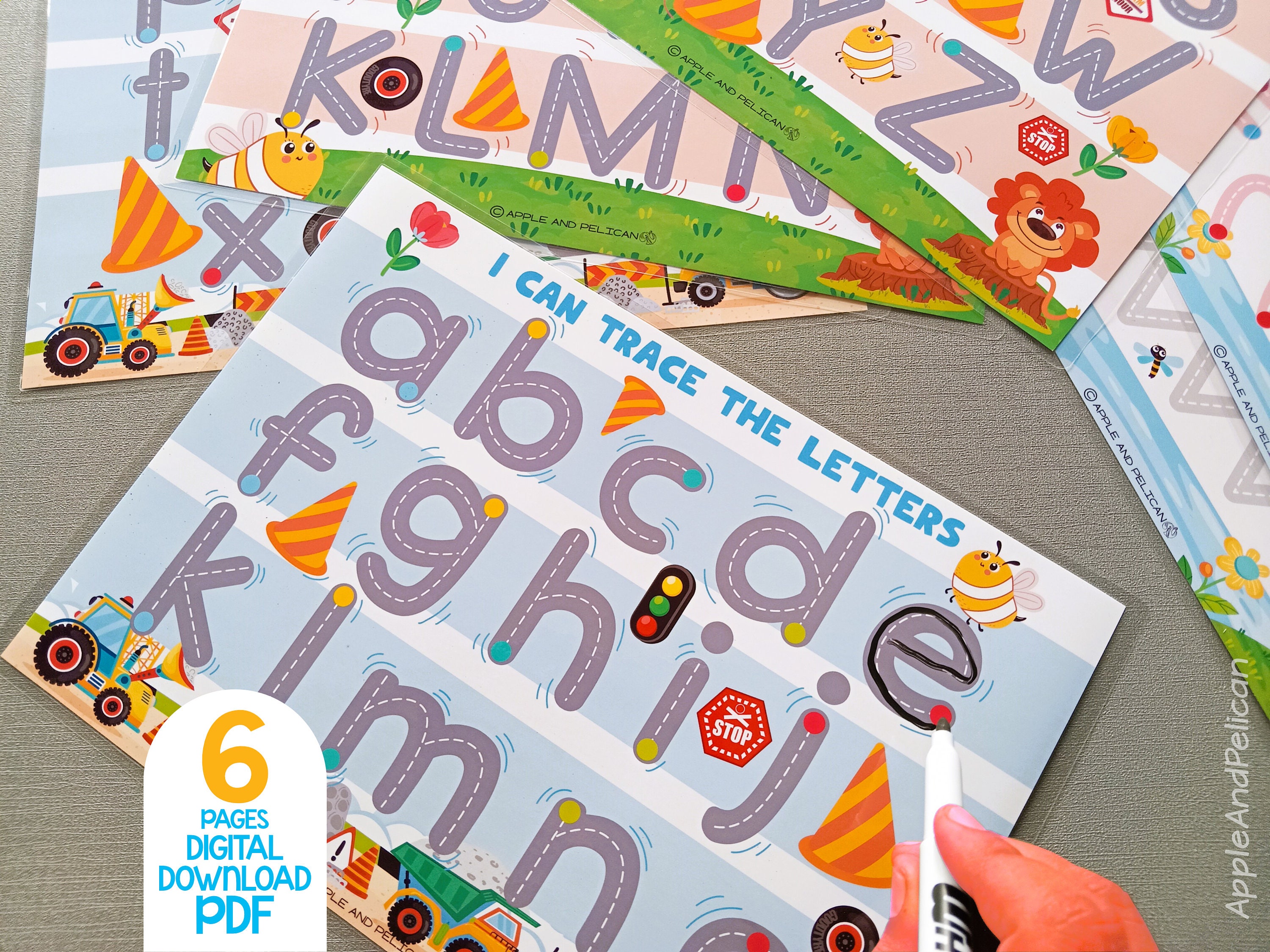 Alphabet Tracing Worksheet, Letter Tracing Activity, Fine Motor ...