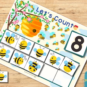 Toddler Count and Match Numbers 1 to 10 Activity Worksheet, Math ...