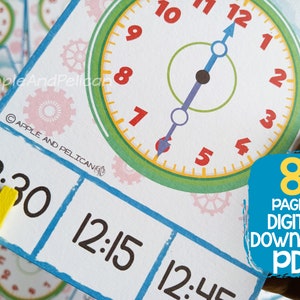 Learn to Tell Time Printable Educational Clock, Kids Printable Clock ...
