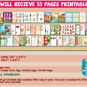 Maths Busy Book Toddler Busy Binder Printable Preschool Math Activities ...