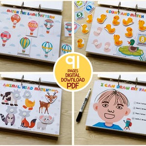 Toddler Busy Book, Preschool Learning Binder, Busy Binder for Kid ...