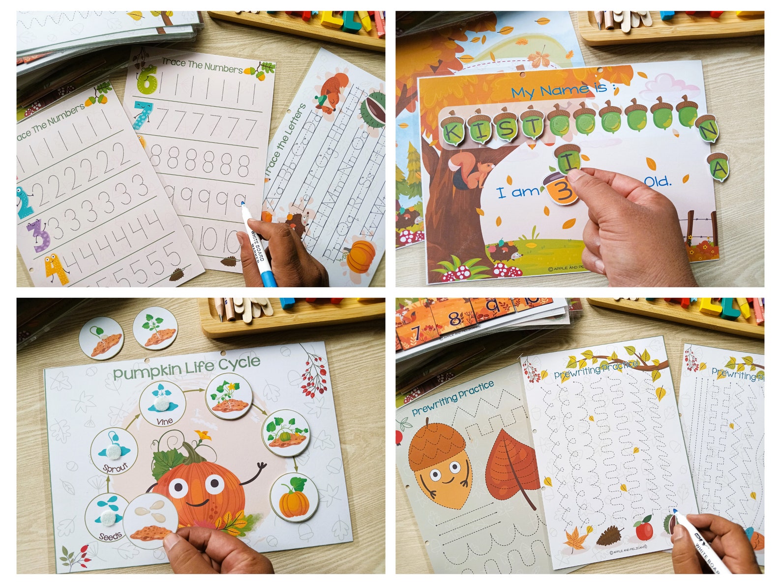 Fall Busy Book Printable, Autumn Busy Binder, Toddler Learning Binder ...