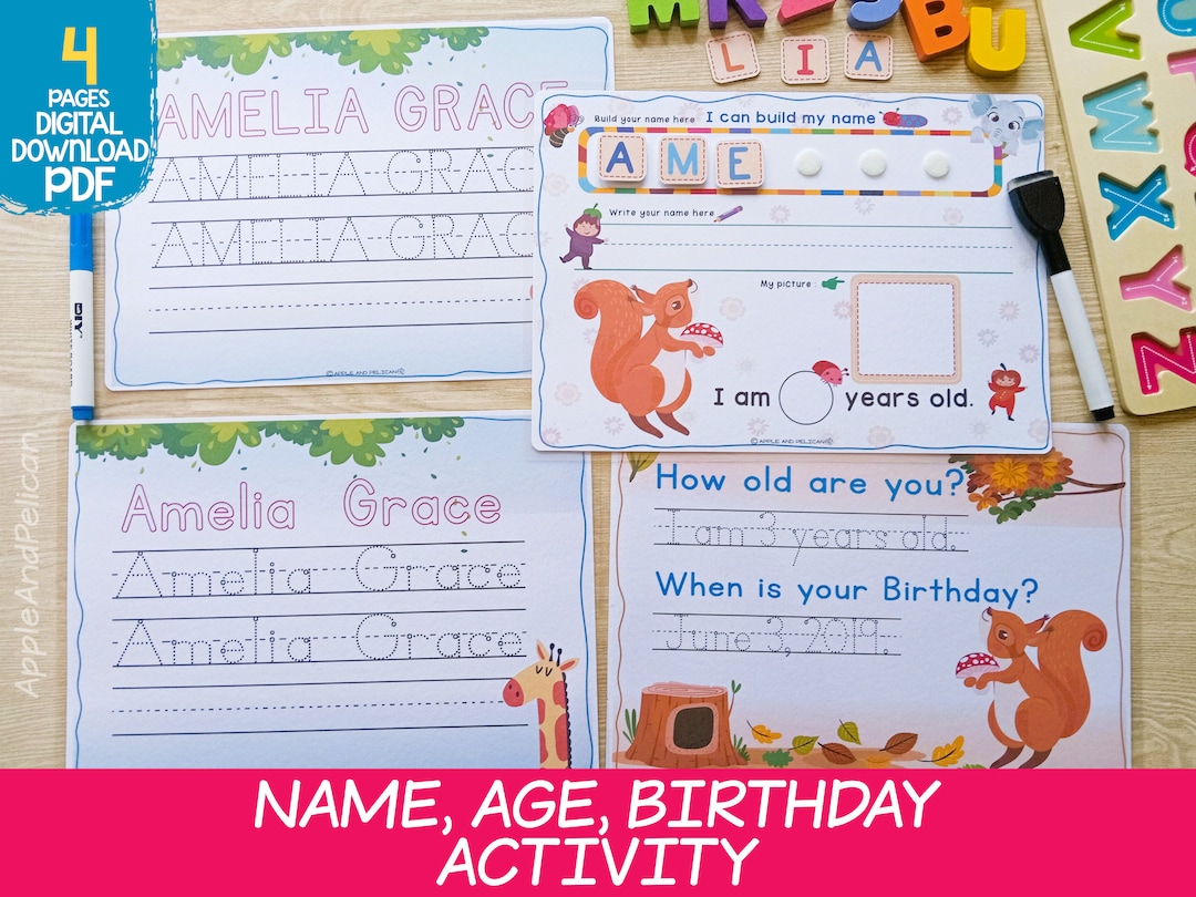Personalized Name Tracing Practice, Name Spelling Activity Name ...