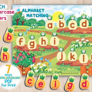 Alphabet Matching Activity, Letter Matching Printable, Uppercase ...