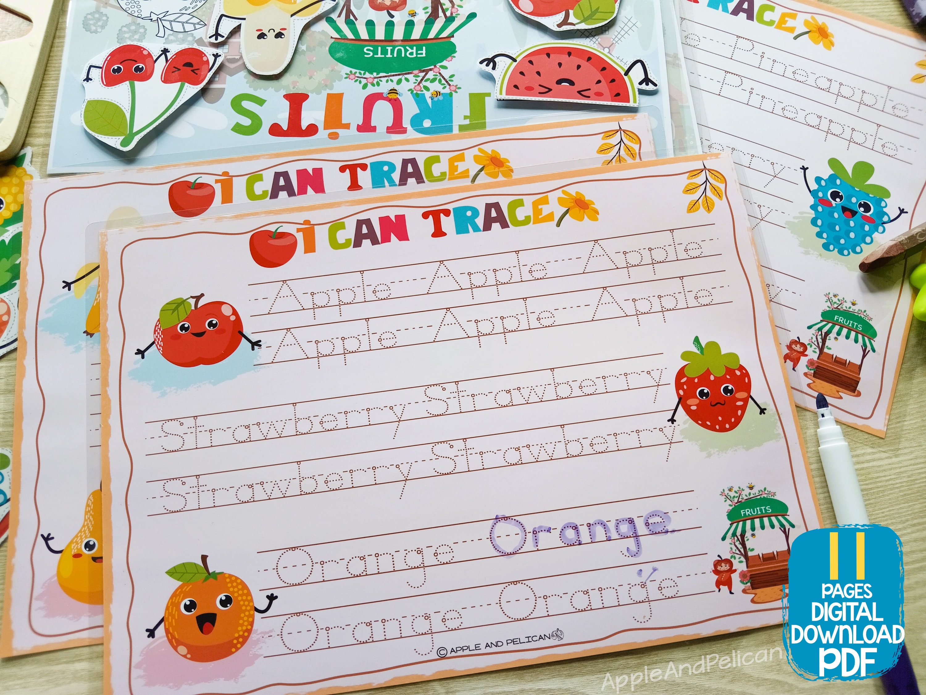 Fruits and Vegetables Sorting Activity, Printable Matching Game for ...