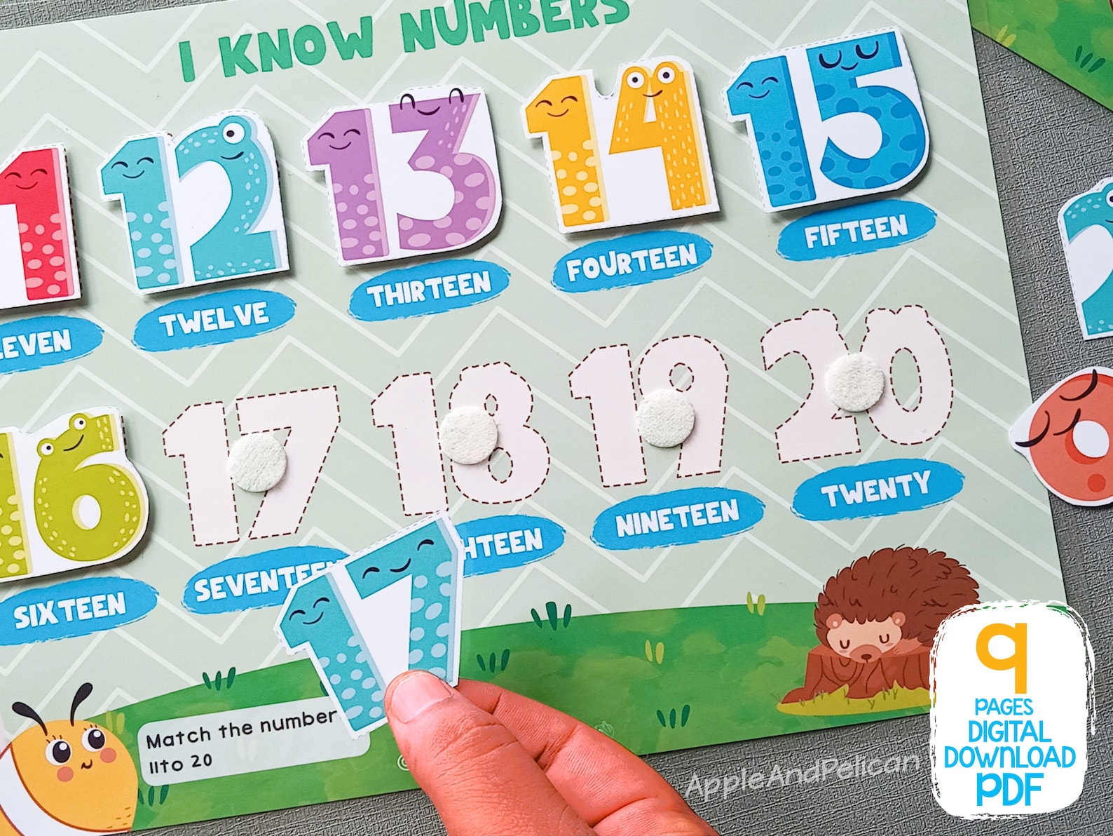 Counting Practice Activity Printable, Toddler Number Matching ...