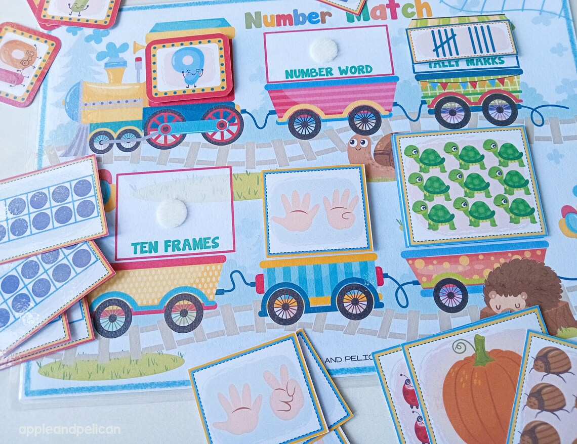 Numbers 1 to 10 Matching Activity for Toddler Counting - Etsy