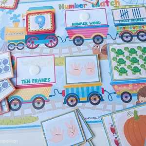 Numbers 1 to 10 Matching Activity for Toddler, Counting Activities ...