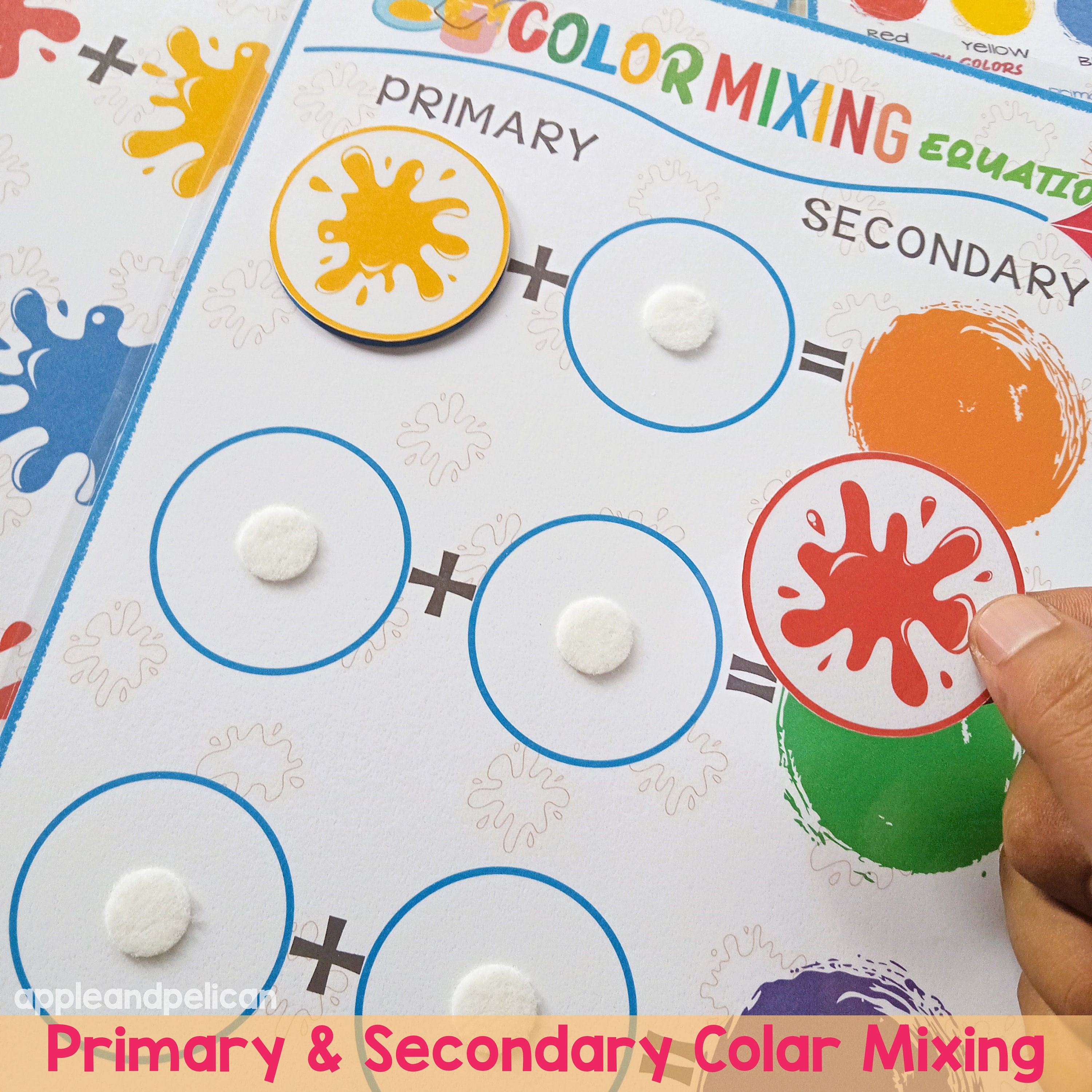 Color Mixing Worksheet Primary and Secondary Color, Printable Preschool ...