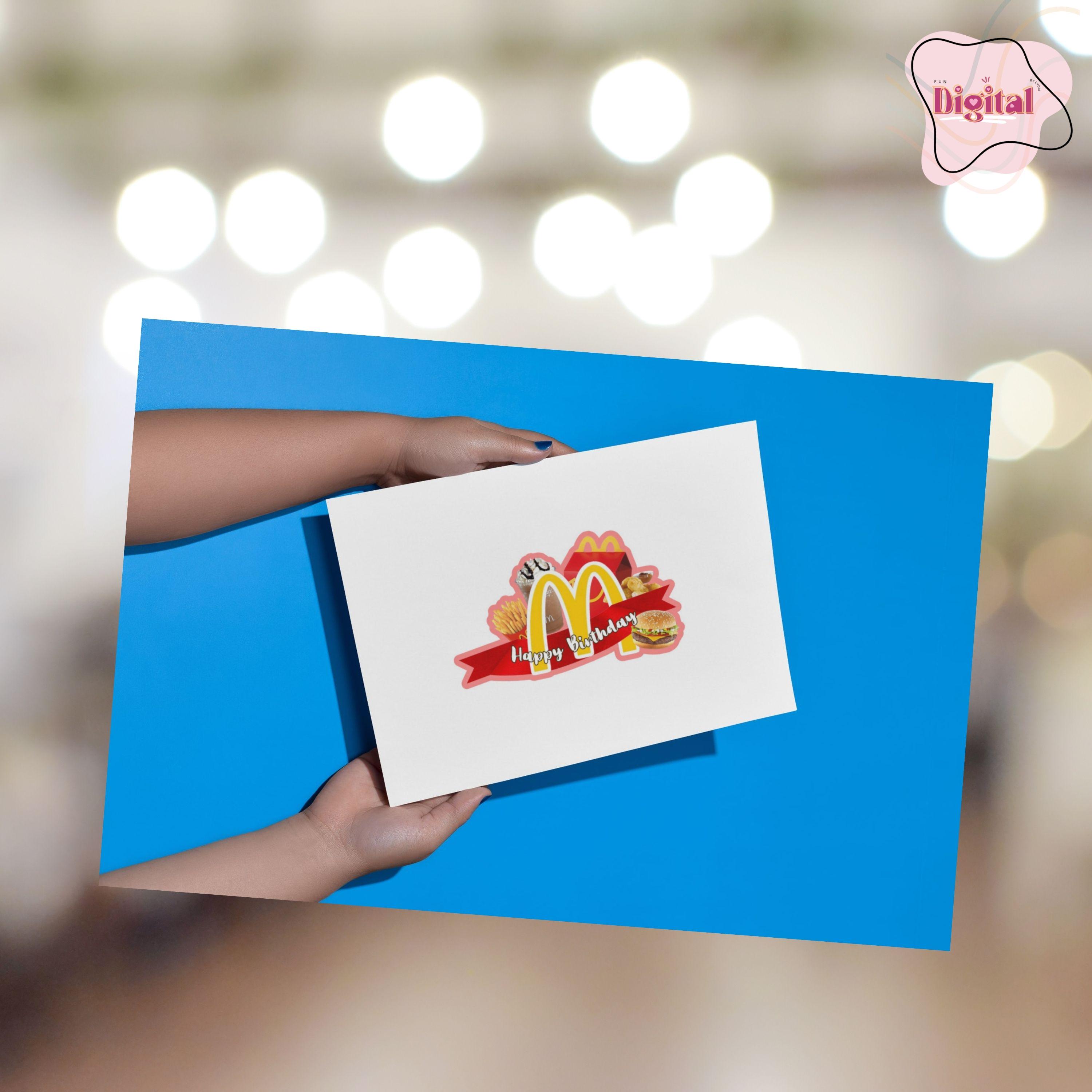 Mcdonald Cake Topper | Instant Download PNG and PDF File - Etsy