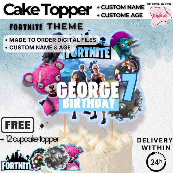 Fortnight Cake Topper - Etsy