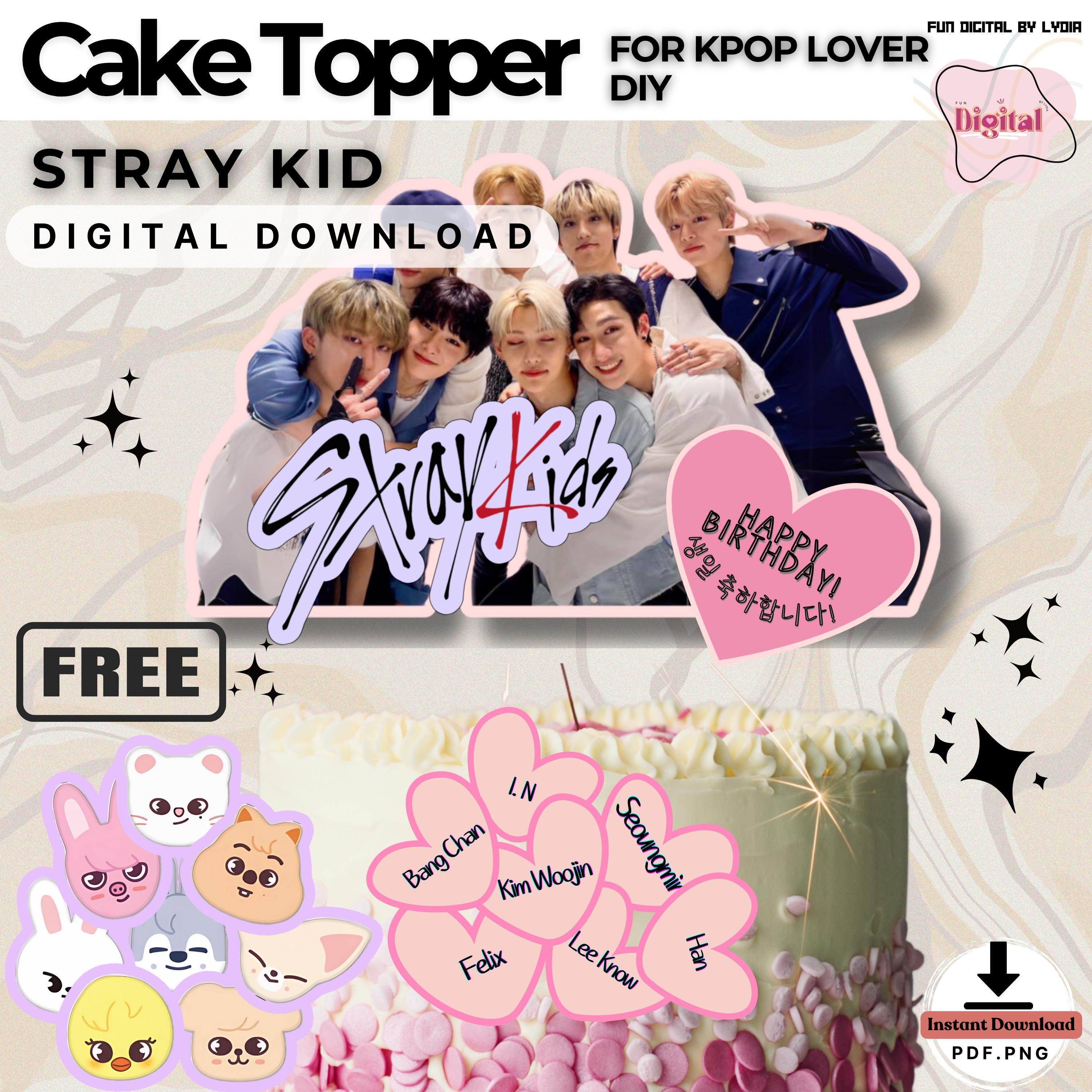 DIY Kpop Stray Kids Birthday Cake Decoration Topper, Instant Digital ...