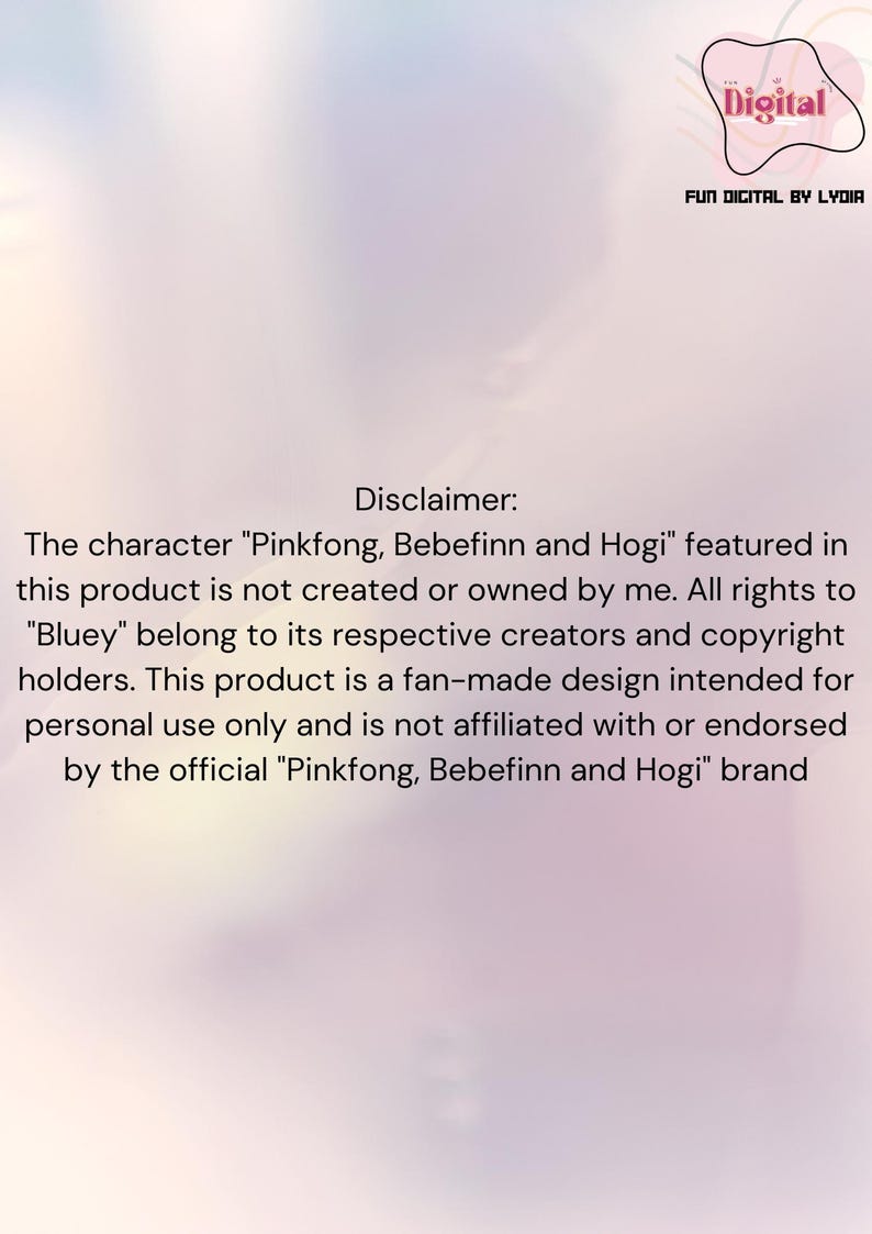 Personalized Bebefinn Hogi and Pinkfong Cake Topper | Custom Digital ...