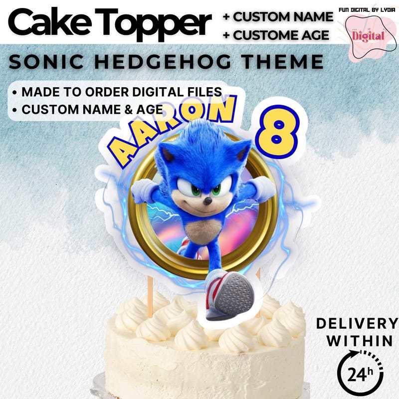 Sonic Cake Topper - Etsy