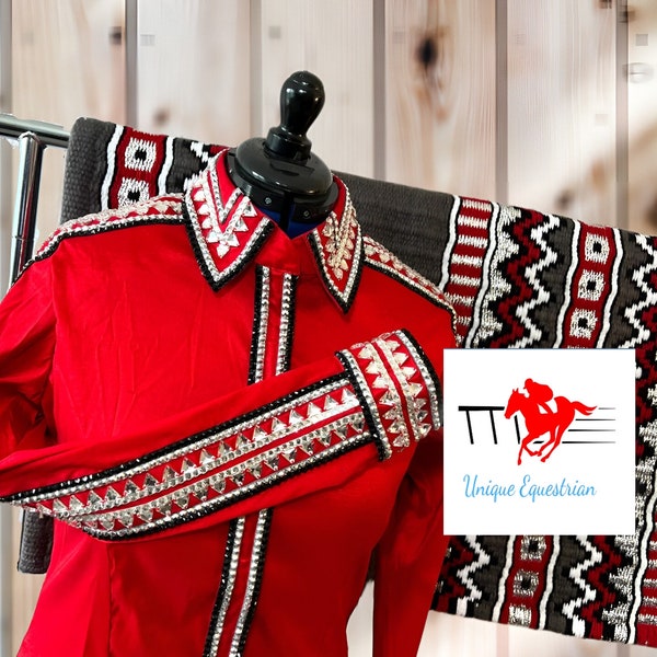 Red and Black Western Show Shirt - Etsy