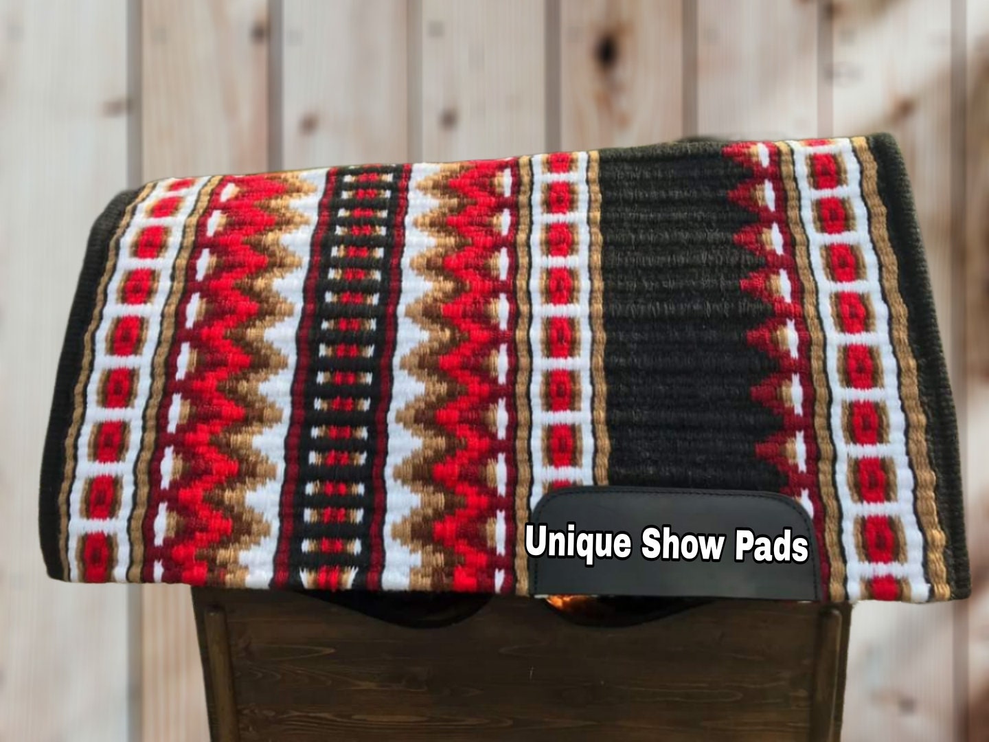 Red With Black Base Western Show Pad Saddle Blanket Saddle Pad Ranch ...