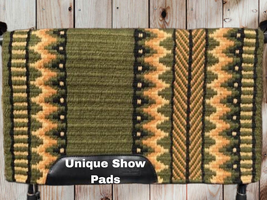 Western Show Blanket,showpads Olive Green and Yellow Colour - Etsy