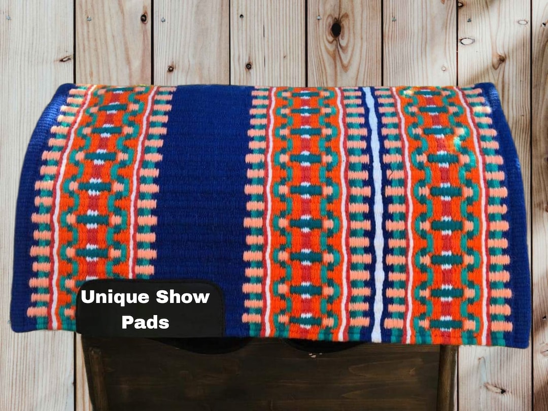 Western Show Blanket,showpads Orange and Royal Blue Colour - Etsy
