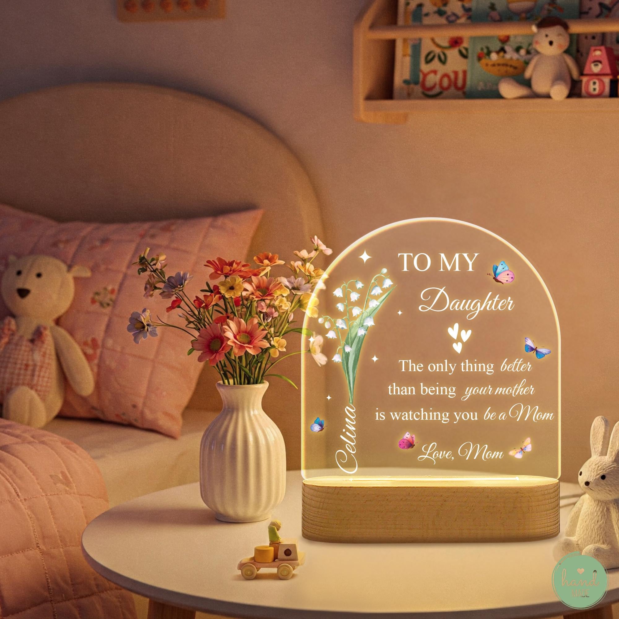 Personalized Daughter Night Light: Sentimental Gift From Mom - Etsy