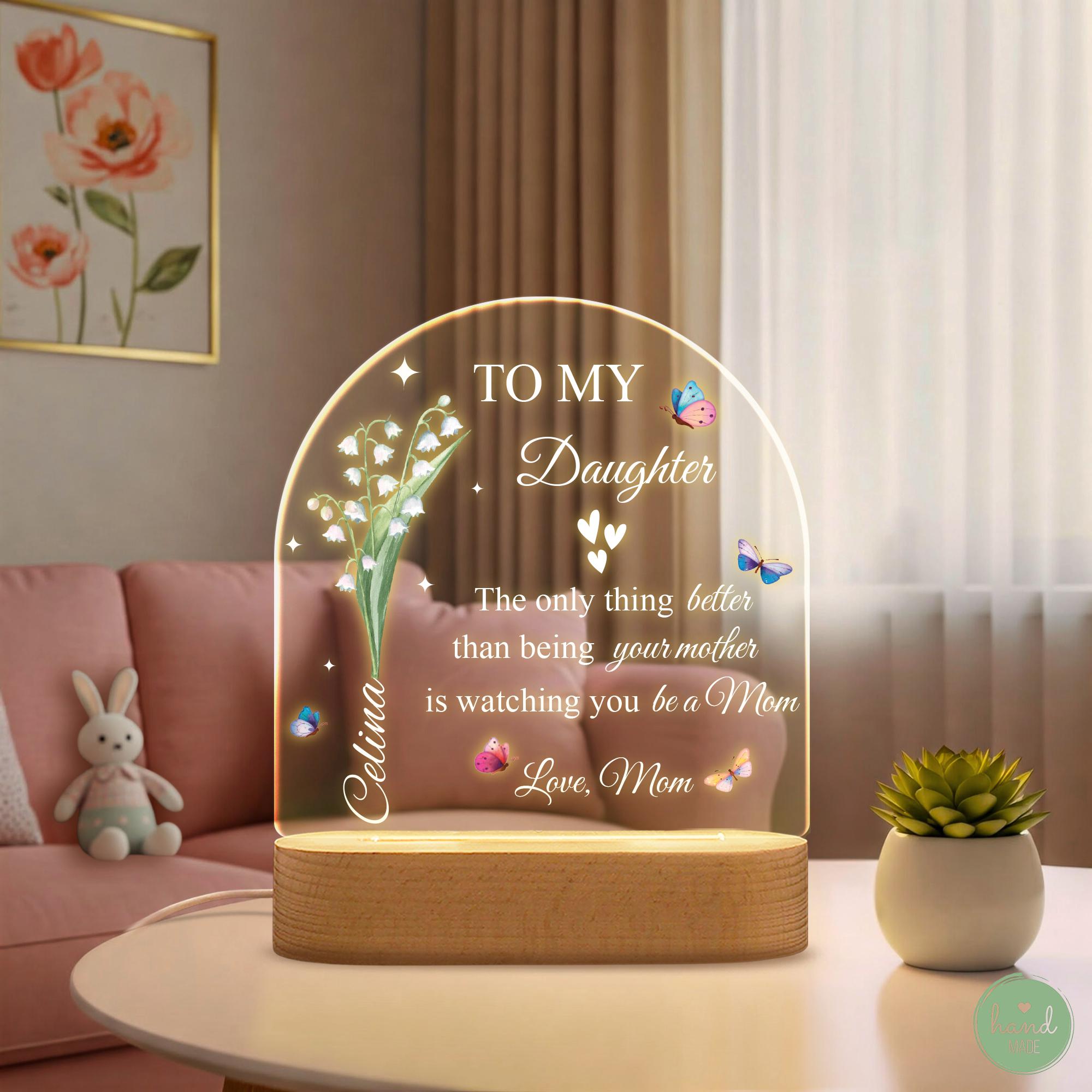 Personalized Daughter Night Light: Sentimental Gift From Mom - Etsy