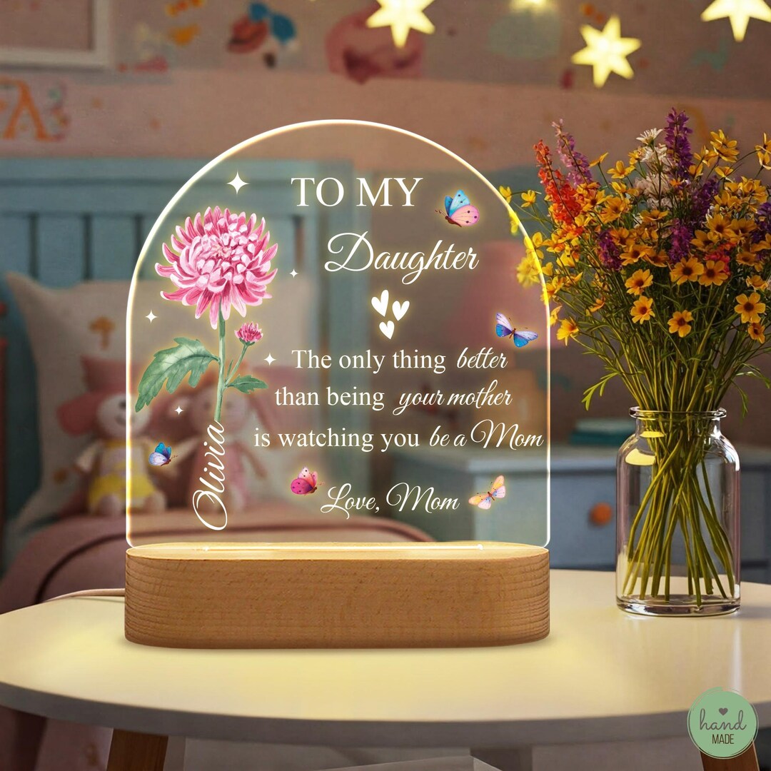 Personalized Daughter Night Light: Sentimental Gift From Mom - Etsy