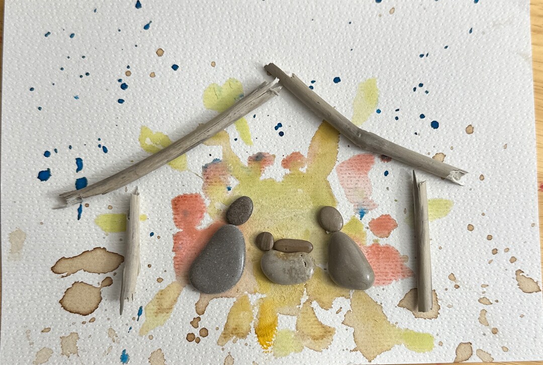 Nativity Scene - Custom Pebble Art - Etsy