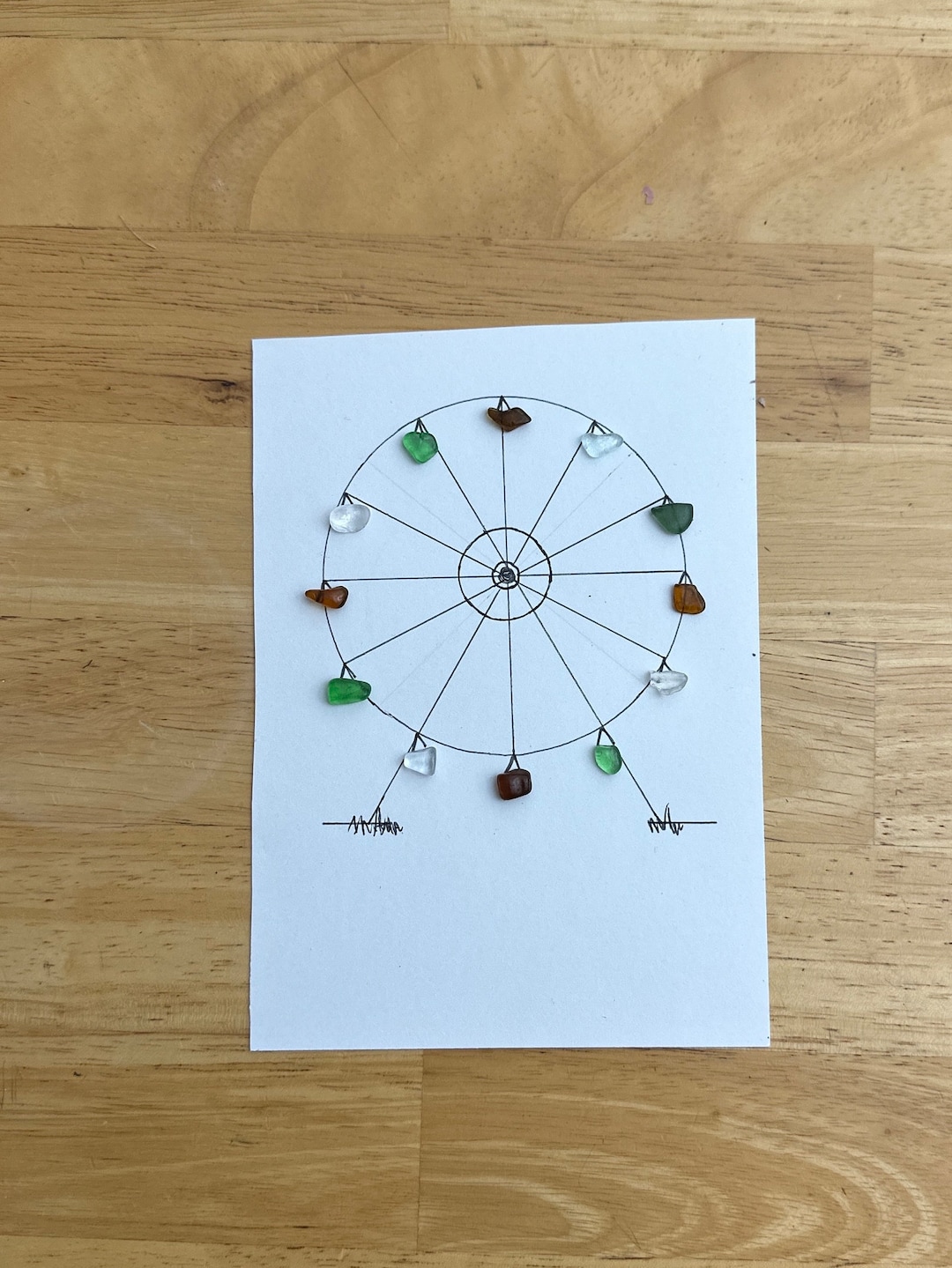 Ferris Wheel Love - Custom Pebble Art - Etsy