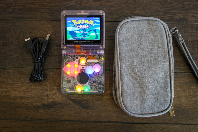 Gameboy Advance SP laminado IPS Botones LED Atomic Purple - Etsy México
