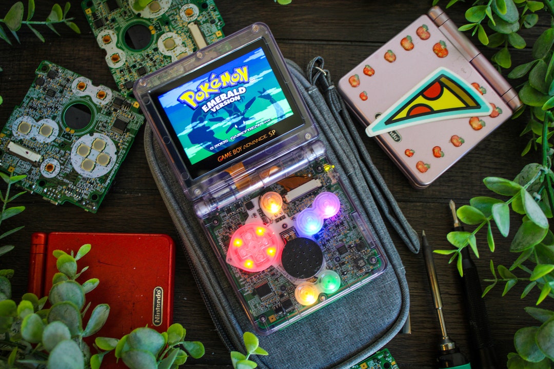 IPS Laminated Gameboy Advance SP LED Buttons Atomic Purple - Etsy