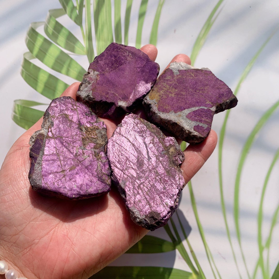Natural Purple Rough Purpurite Chunk,purpurite Raw Gemstone,genuine ...