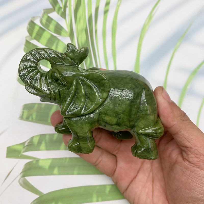 Quartz Elephant Figurine - Etsy