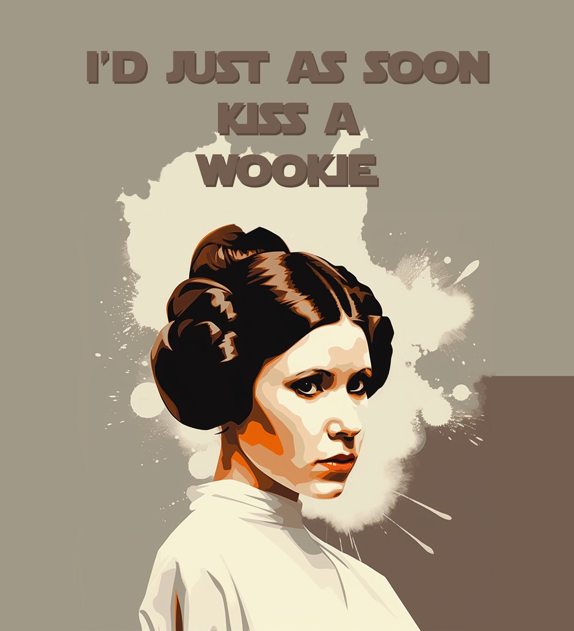 Princess Leia Quote Modern Art - Etsy