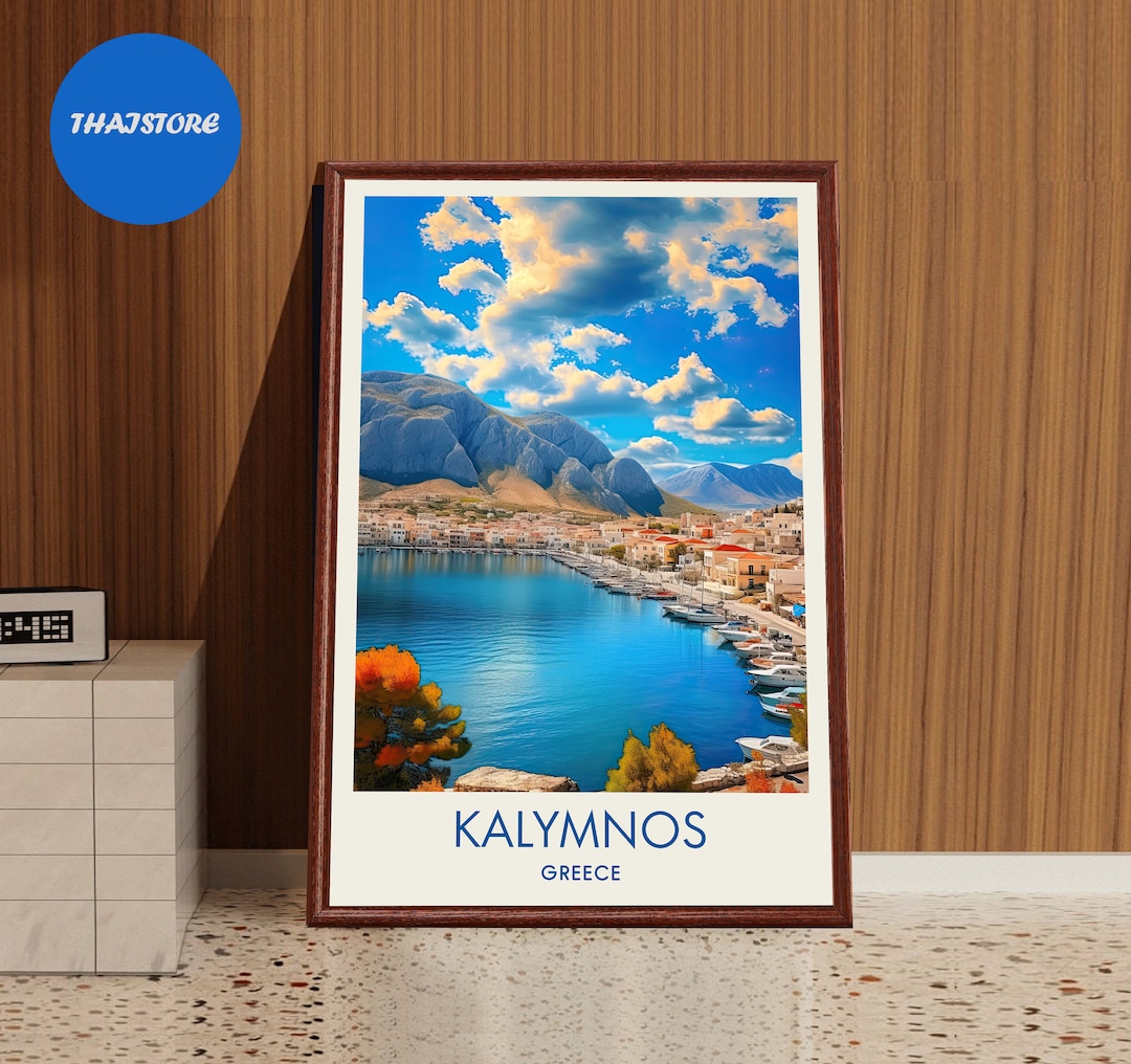 Kalymnos Print Kalymnos Travel Poster Kalymnos Art Kalymnos - Etsy