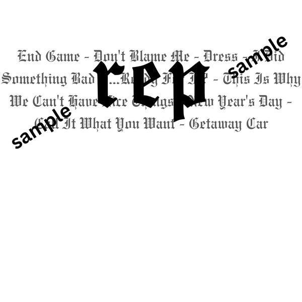 Reputation Album Svg - Etsy