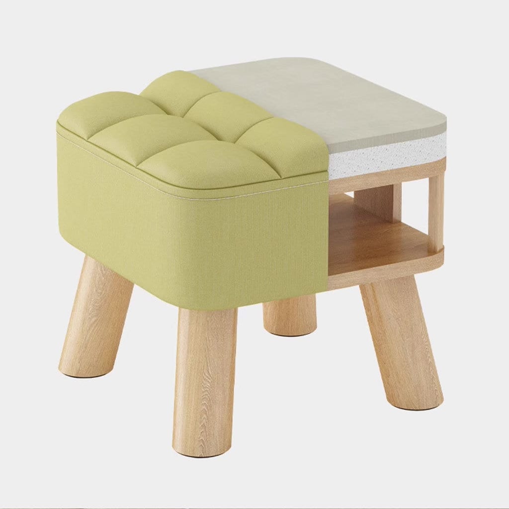 Solid Wood Stool, Modern Sofa Stool, Simple Square Stool, Living Room ...