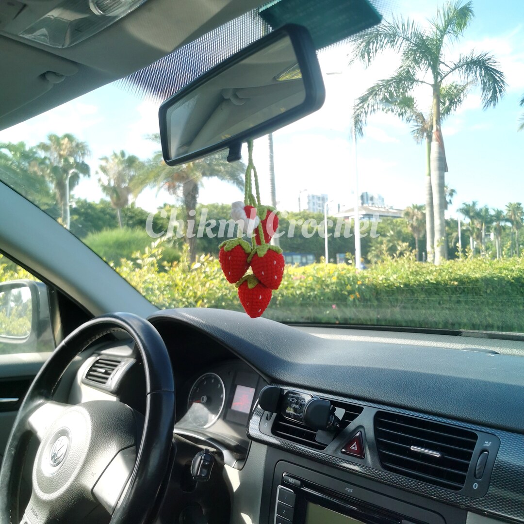 Strawberry Car Hanging, Fruit Car Decor, Car Plant, Plant Lover Decor ...