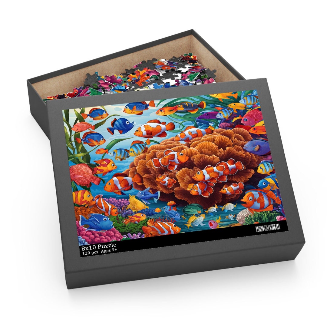 Colorful Tropical Fish Jigsaw Puzzle 120, 252, 500 Pieces Coral Reef ...