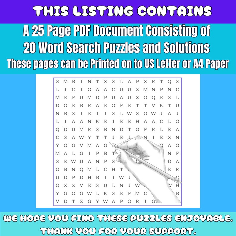 20 Large Word Search Puzzle Pages Vol. 2 Word Search Puzzles 400 Words ...