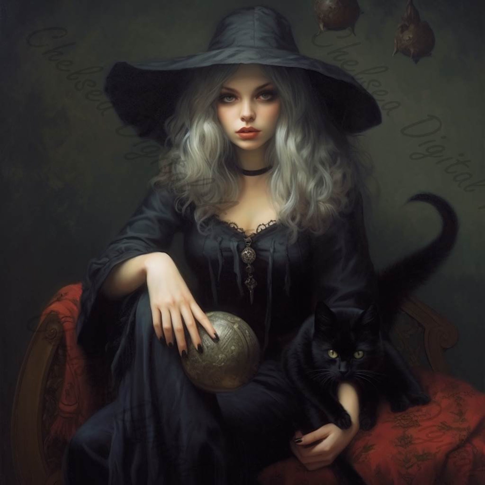 Witches Printable Art Wall Art 4K Jpgs, 12 Witchy Witches and Their ...