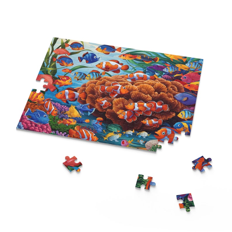 Colorful Tropical Fish Jigsaw Puzzle 120, 252, 500 Pieces Coral Reef ...