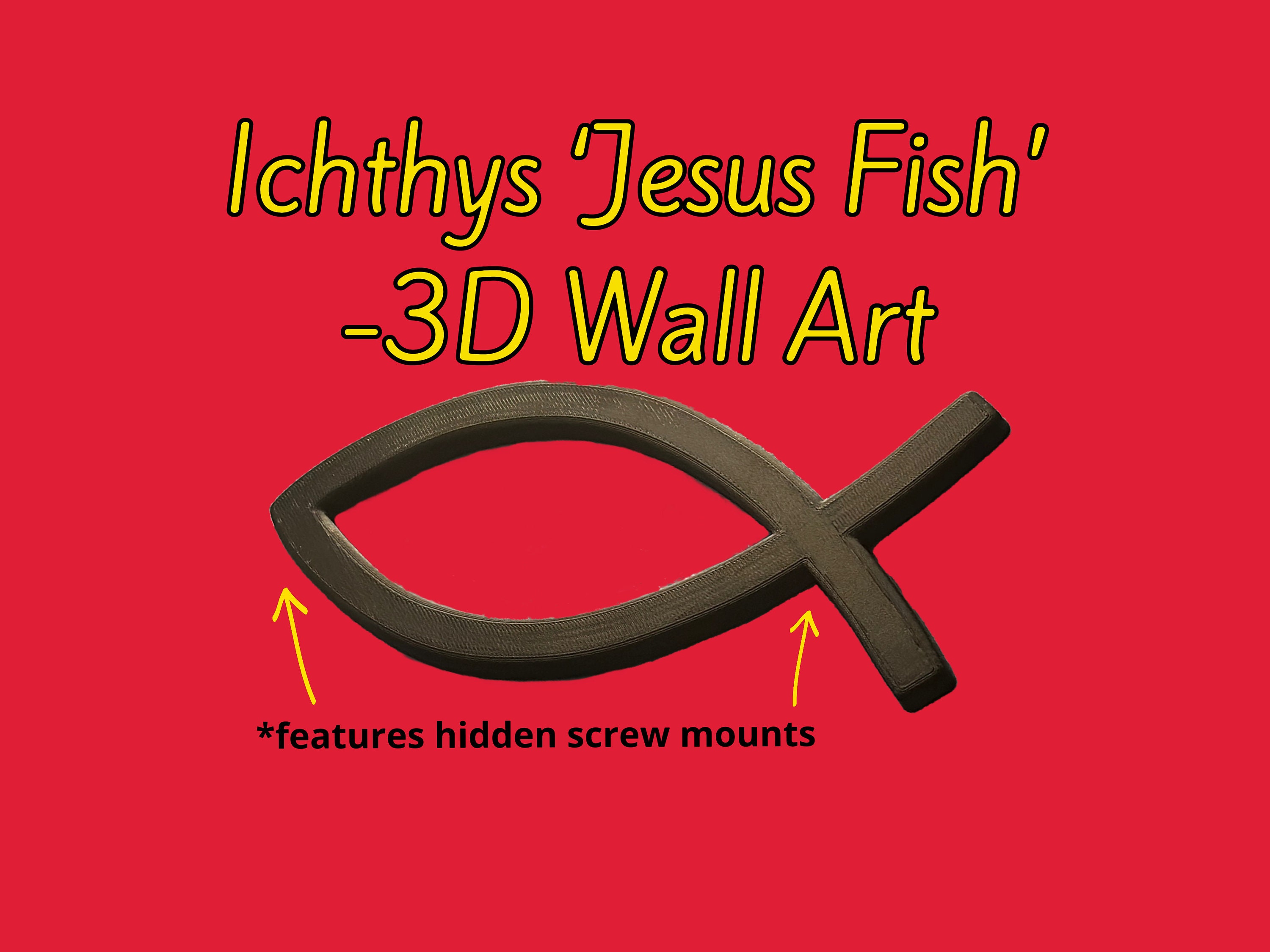 Jesus Fish. Ichthys. Christian Wall Art - Etsy
