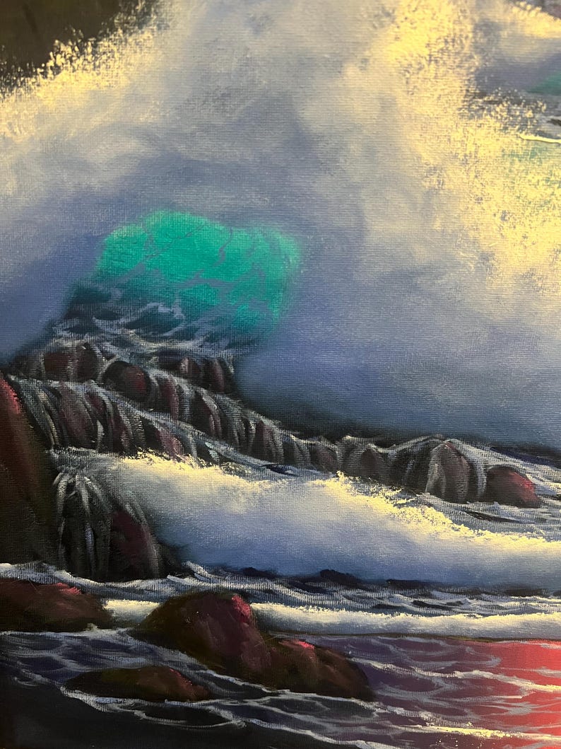 Original Oil Painting Horizontal on a 18x24 Inch Canvas With a Wood ...