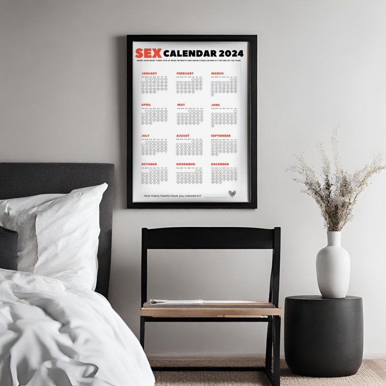 Sex Calendar 2024 Intimacy Tracker Printable Calendar Original T