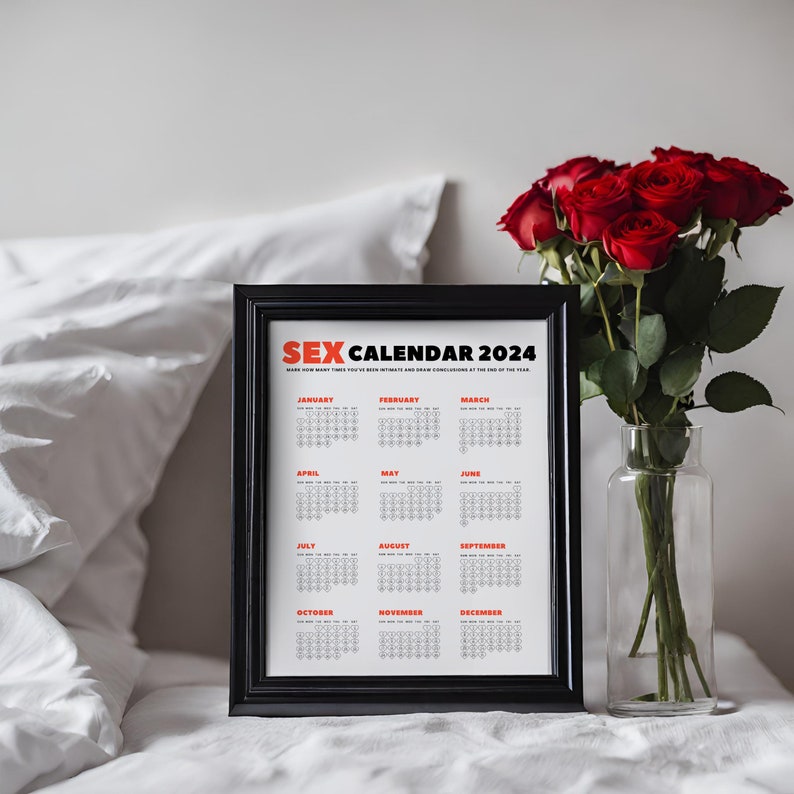 Sex Calendar 2024 Intimacy Tracker Printable Calendar Original T