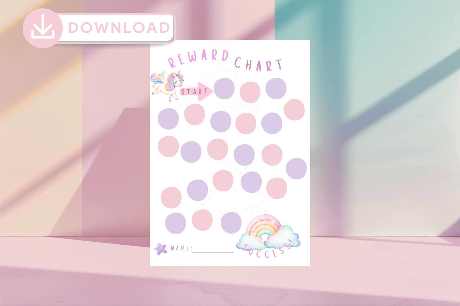 Printable Unicorn Reward Chart for Kids| Instant Download| Parenting ...