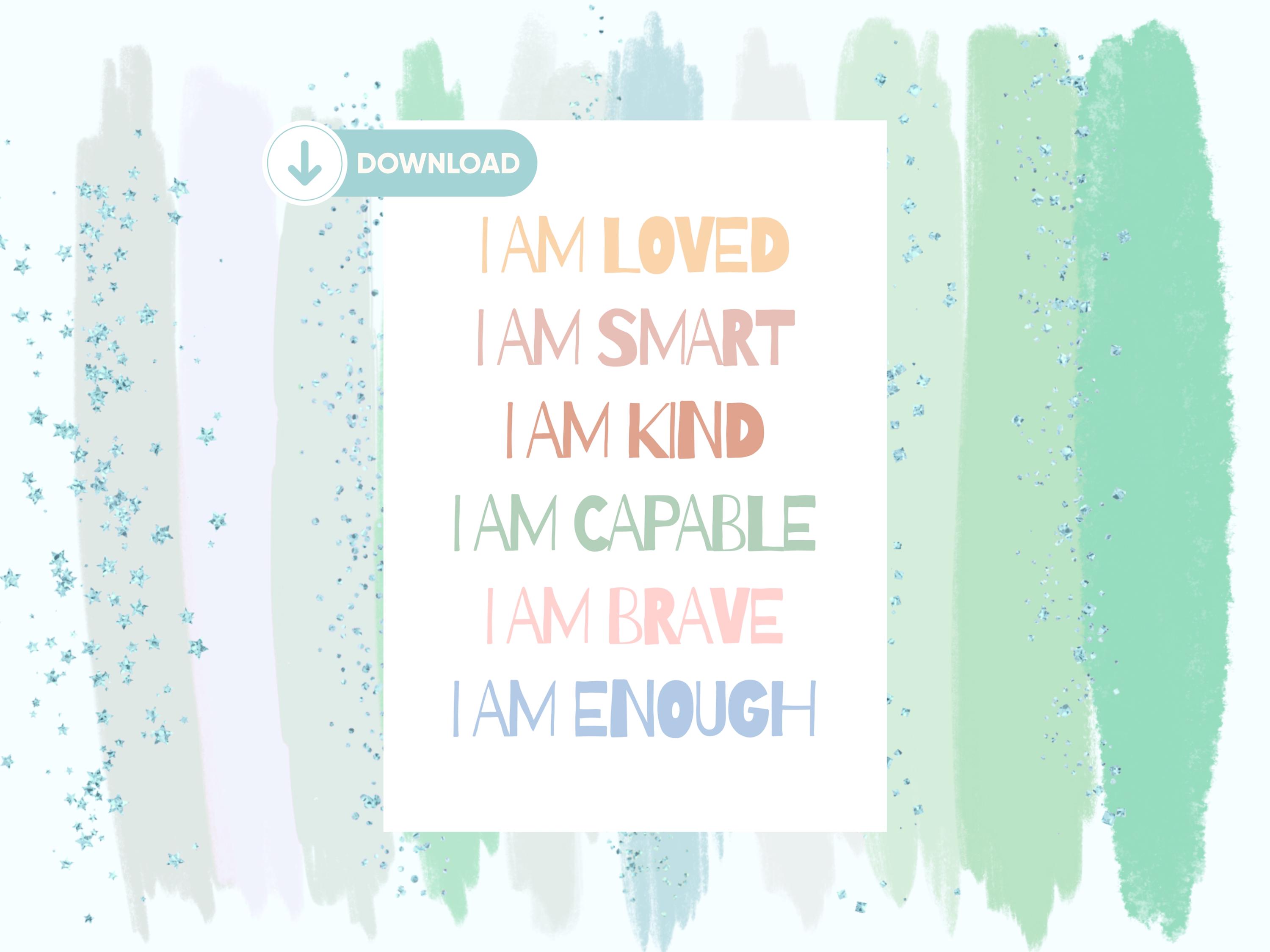 Positive Affirmations Printable, Growth Mindset, Boho Classroom Decor ...