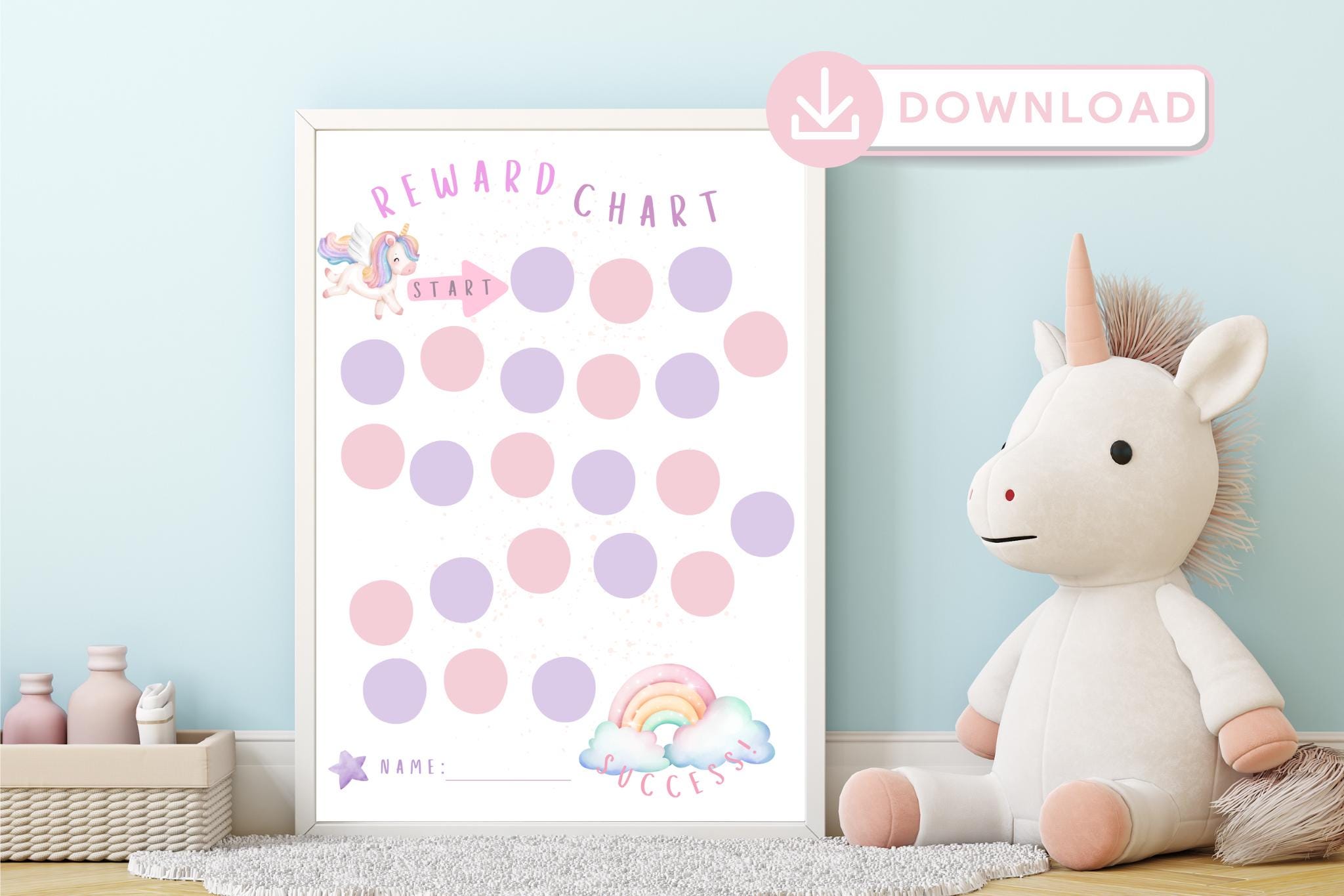 Printable Unicorn Reward Chart for Kids| Instant Download| Parenting ...