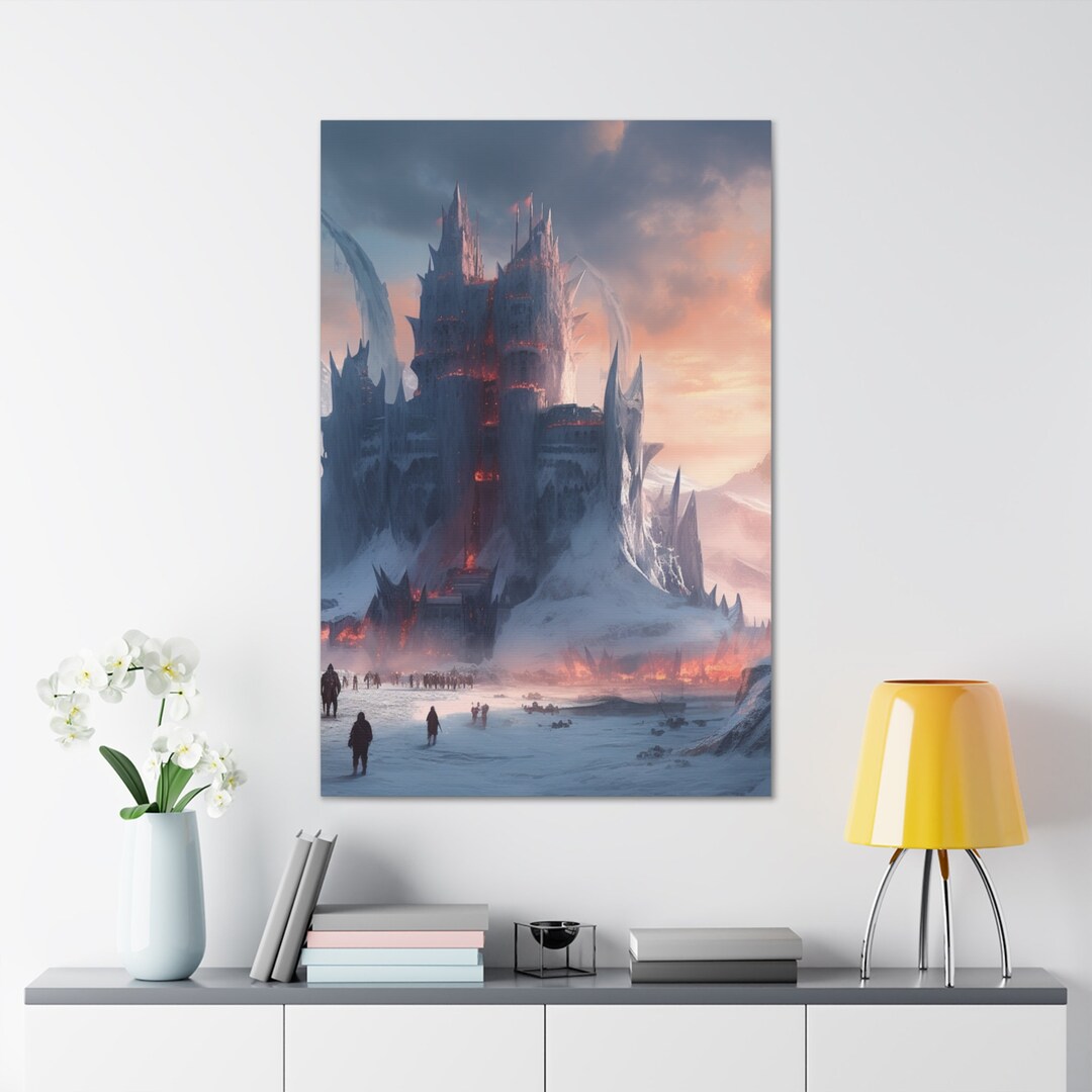 Frozen Tundra Canvas Wall Art: Epic Dnd Castle - Etsy